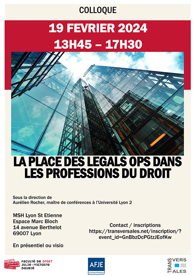 La Place Des Legal Ops Dans Les Professions Du Droit Faculté De Droit